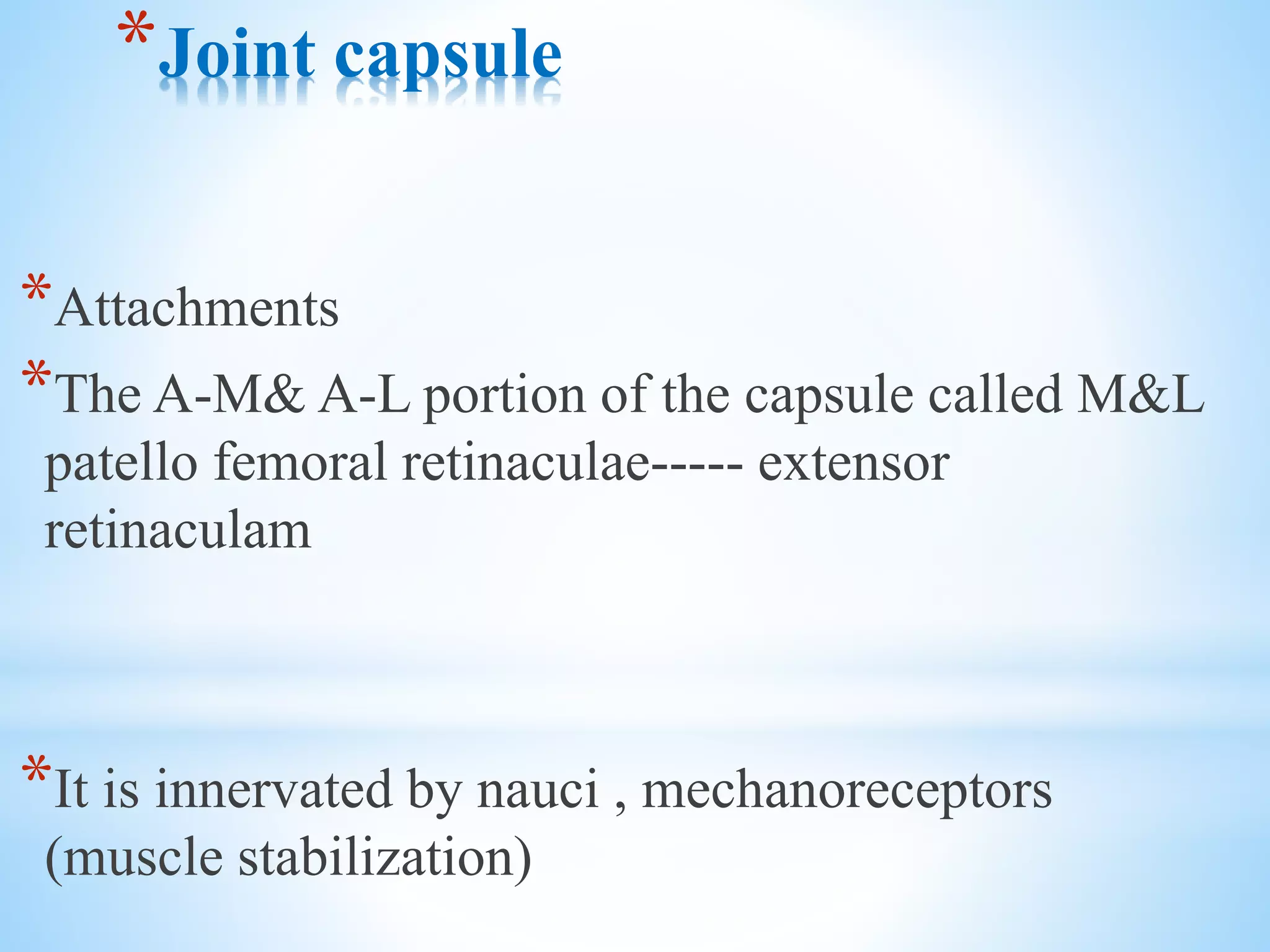 Knee joint anatomy, biomechanics, pathomechanics and assessment | PPTX