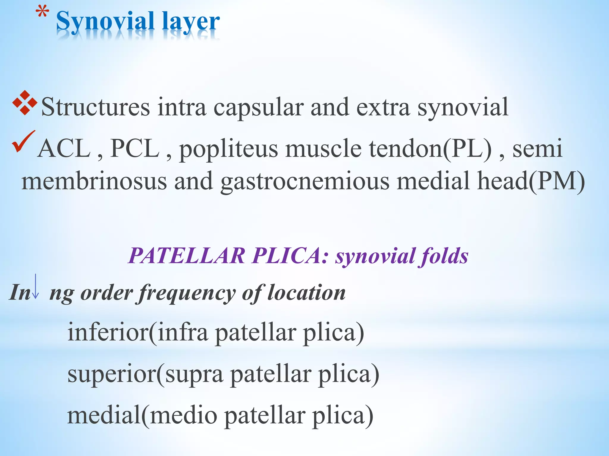 Knee joint anatomy, biomechanics, pathomechanics and assessment | PPTX
