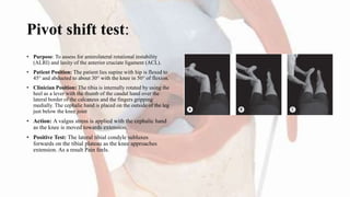 Knee Joint Assessment Tests and Mobilizations | PPTX | Death, Injury ...