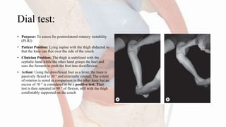 Knee Joint Assessment Tests and Mobilizations | PPTX | Death, Injury ...