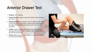 Knee Joint Assessment Tests and Mobilizations | PPTX | Death, Injury ...