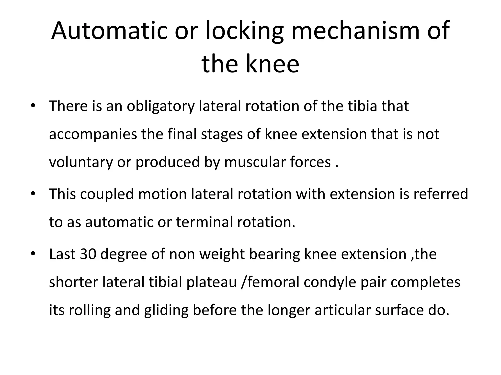 Knee joint biomechanics | PPTX