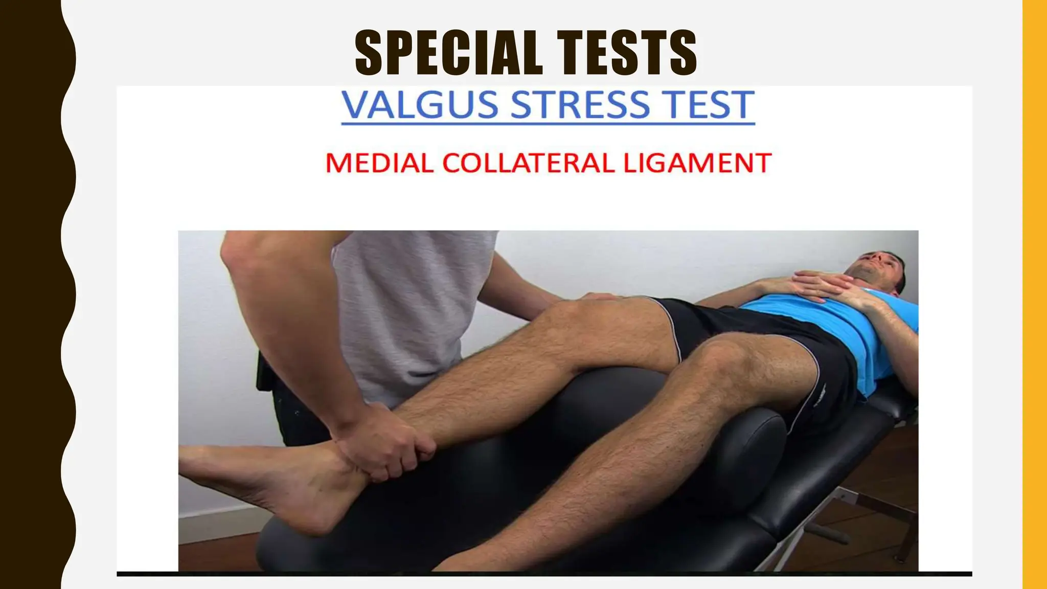 knee joint examination and common testss | PPT