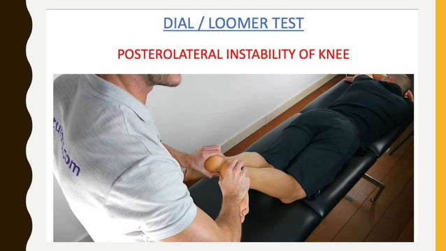 knee joint examination and common testss | PPT
