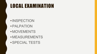 knee joint examination and common testss | PPT