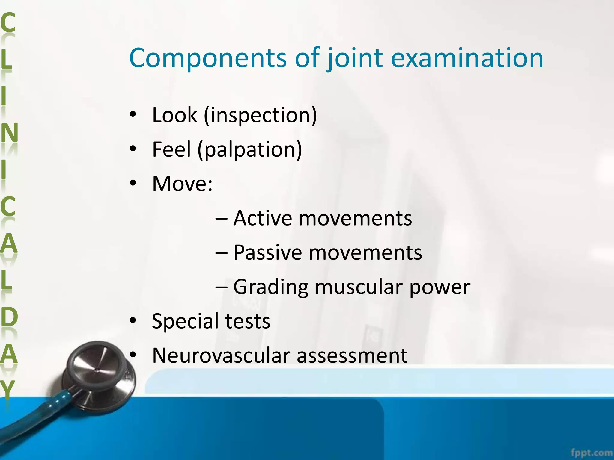 Knee joint examination | PPTX