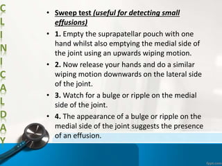 Knee joint examination | PPTX