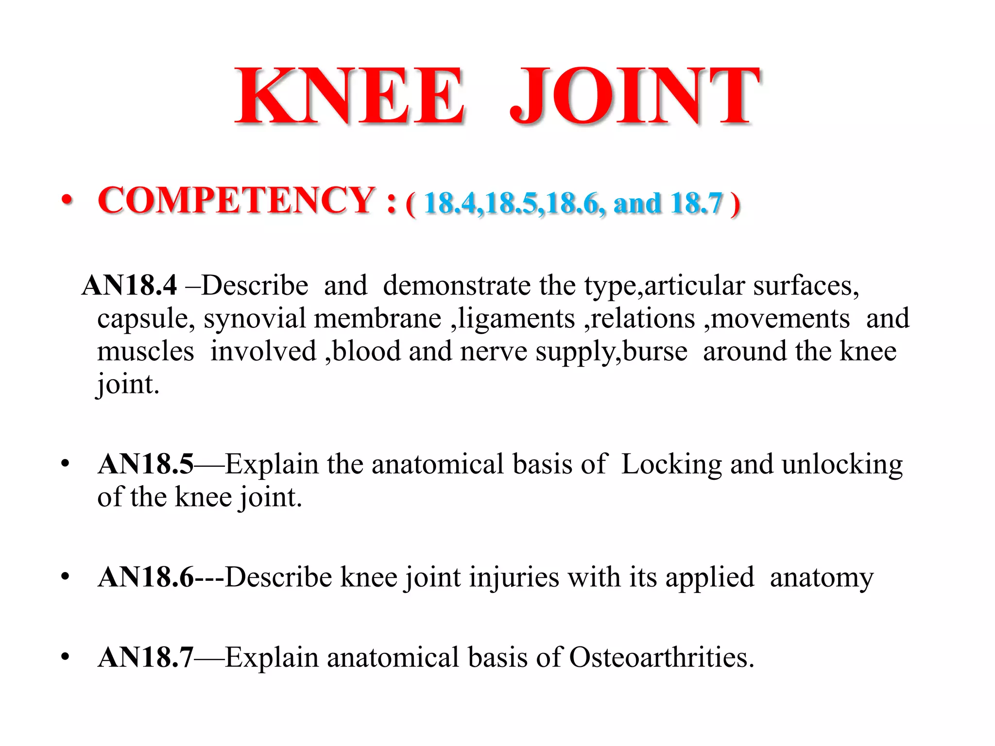 Knee joint power point presentation | PPTX