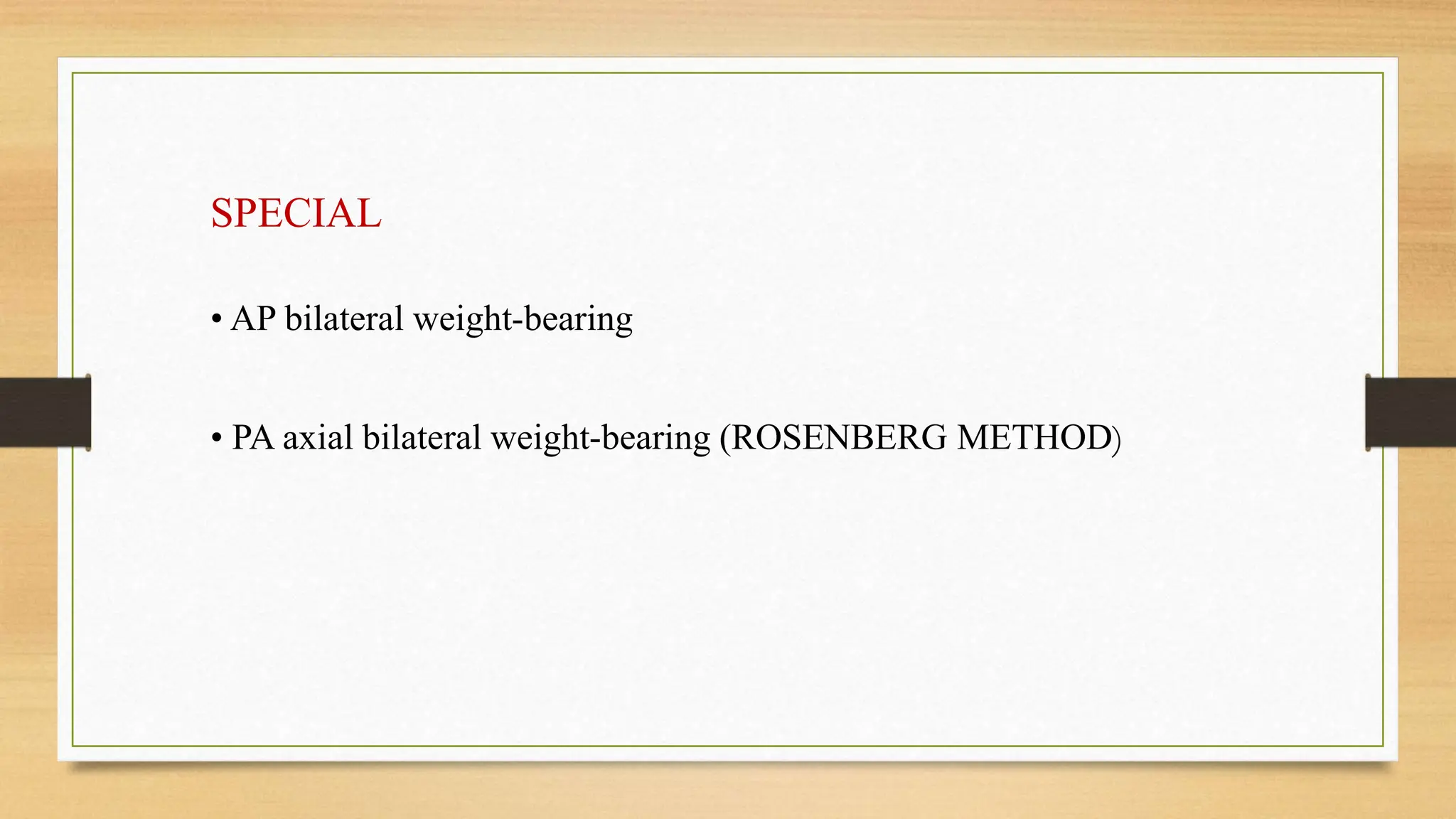 Knee joint (Radiographic projection's) | PPTX