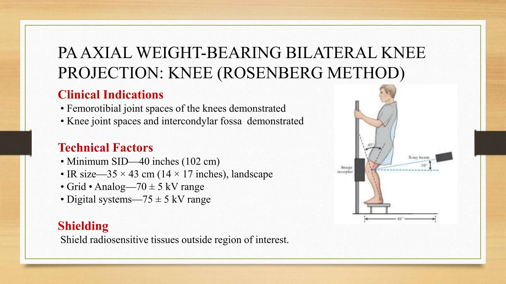 Knee joint (Radiographic projection's) | PPTX