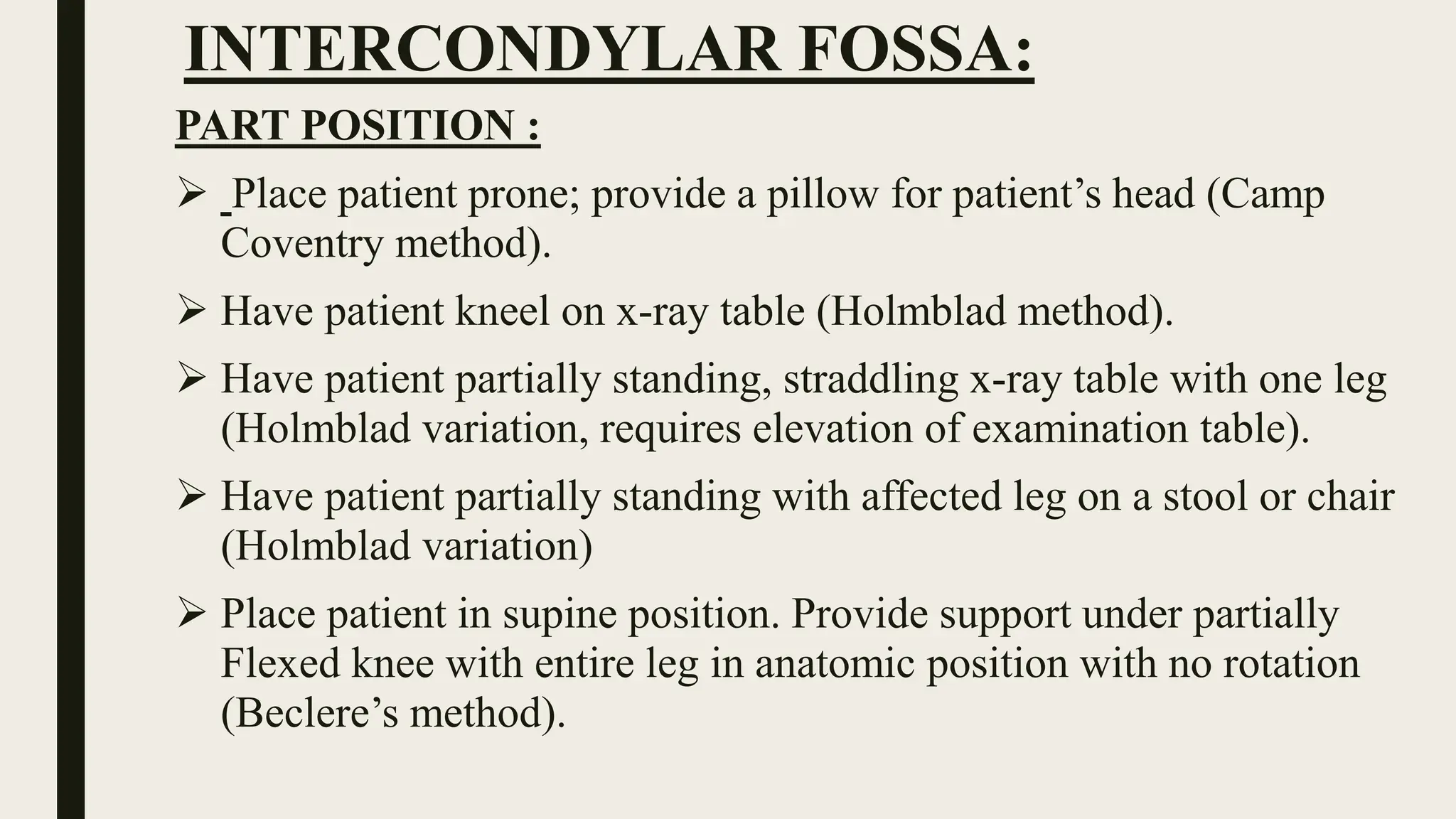 radiography positioning of knee and leg | PPTX