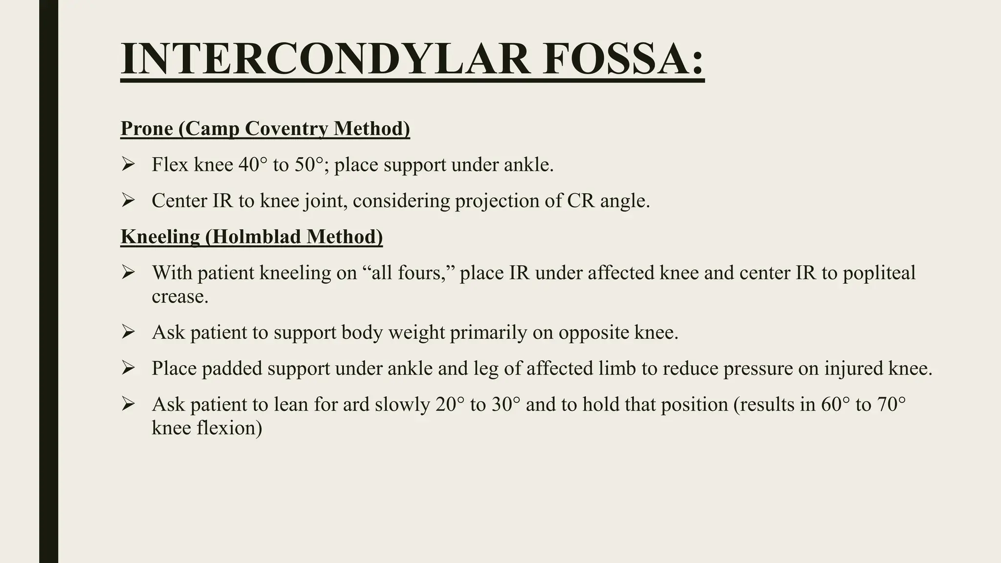 radiography positioning of knee and leg | PPTX
