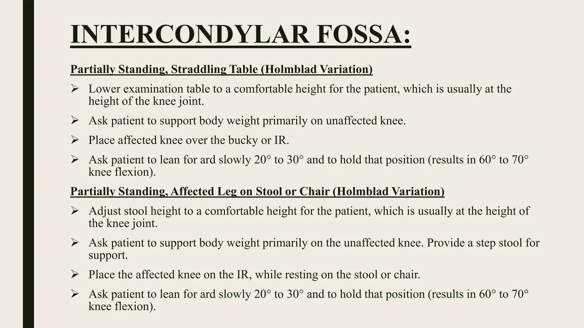 radiography positioning of knee and leg | PPTX
