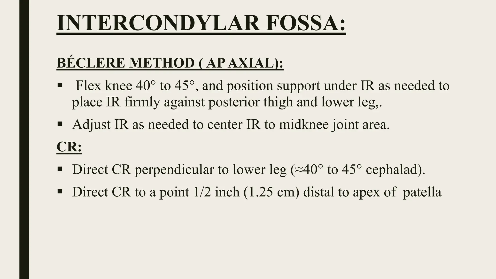 radiography positioning of knee and leg | PPTX