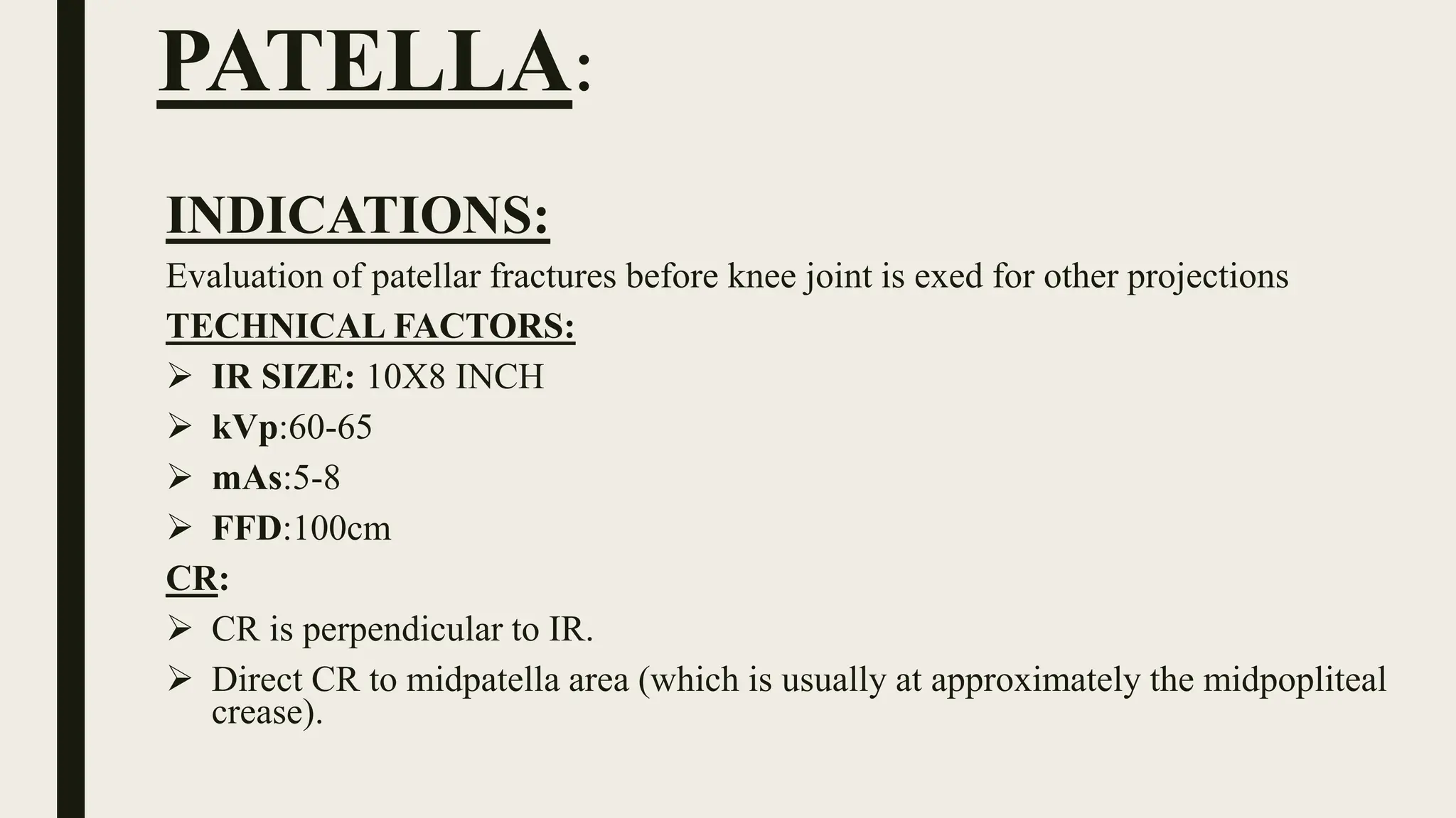 radiography positioning of knee and leg | PPTX