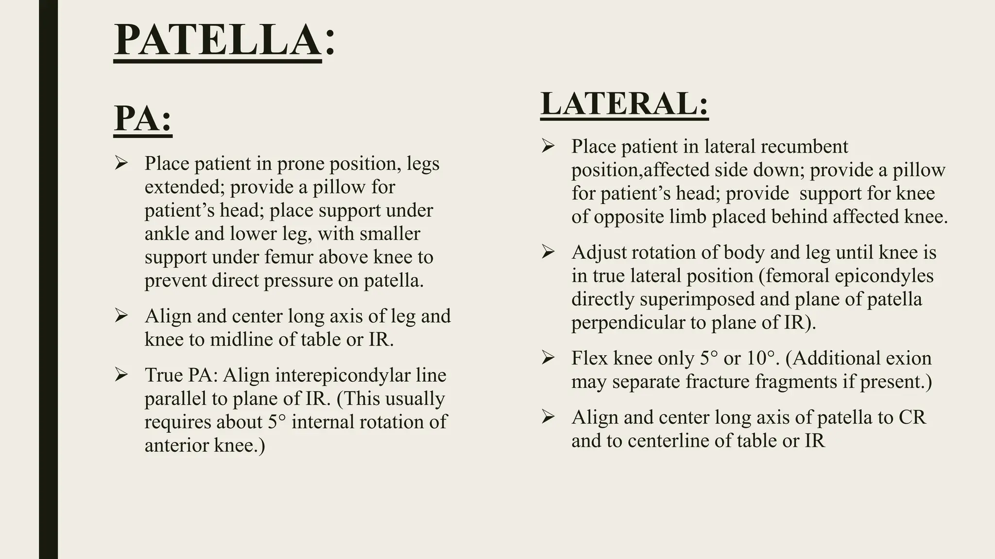 radiography positioning of knee and leg | PPTX
