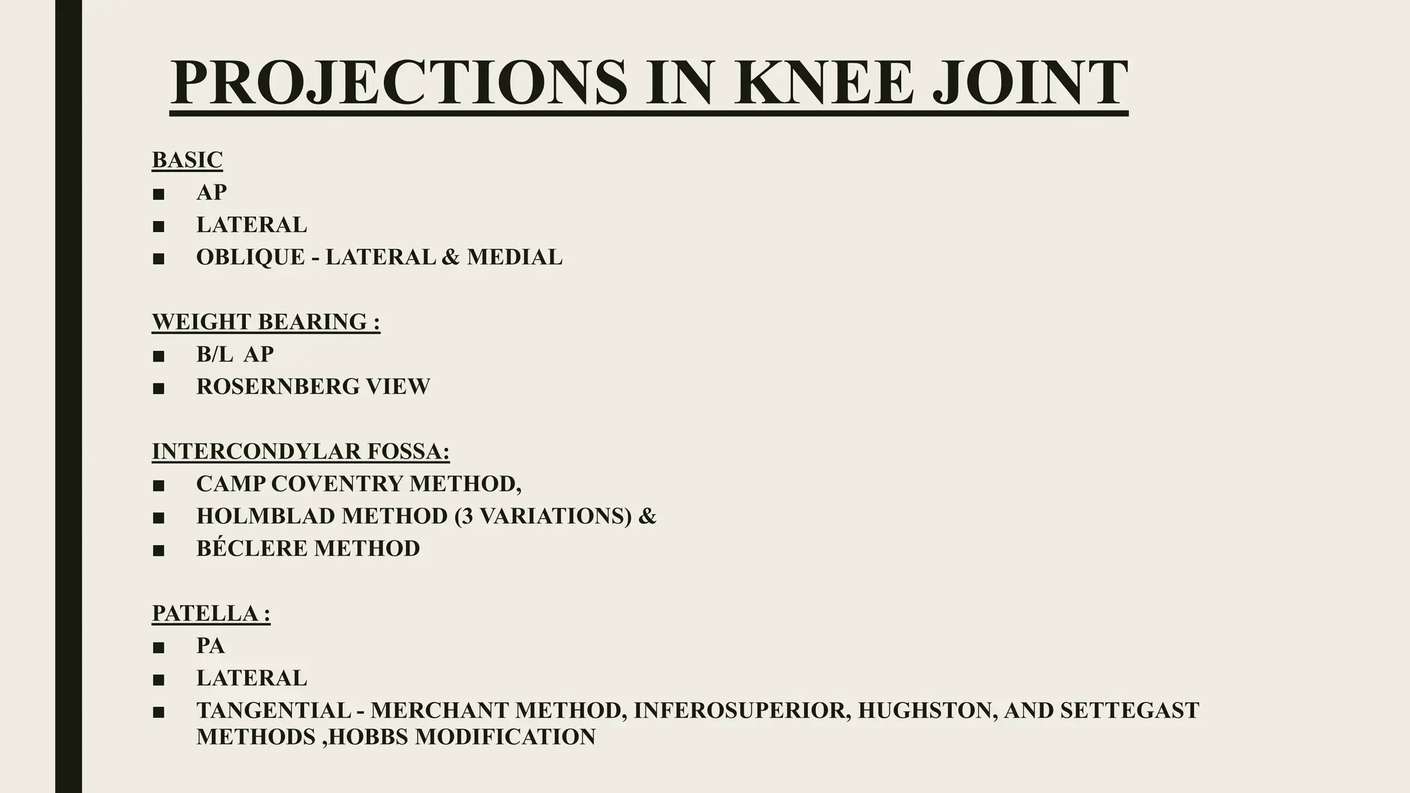 radiography positioning of knee and leg | PPTX