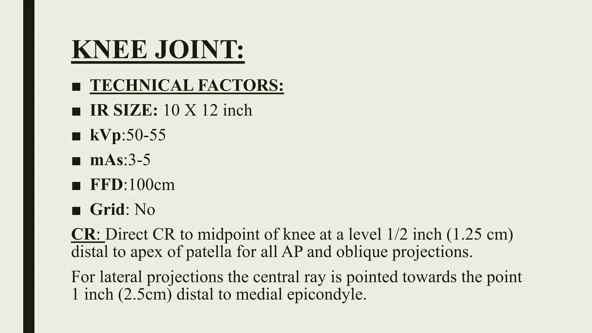 radiography positioning of knee and leg | PPTX