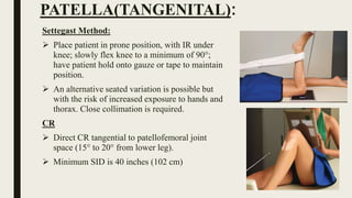 radiography positioning of knee and leg | PPTX