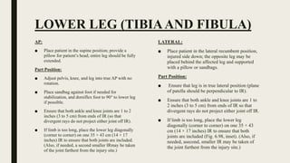 radiography positioning of knee and leg | PPTX