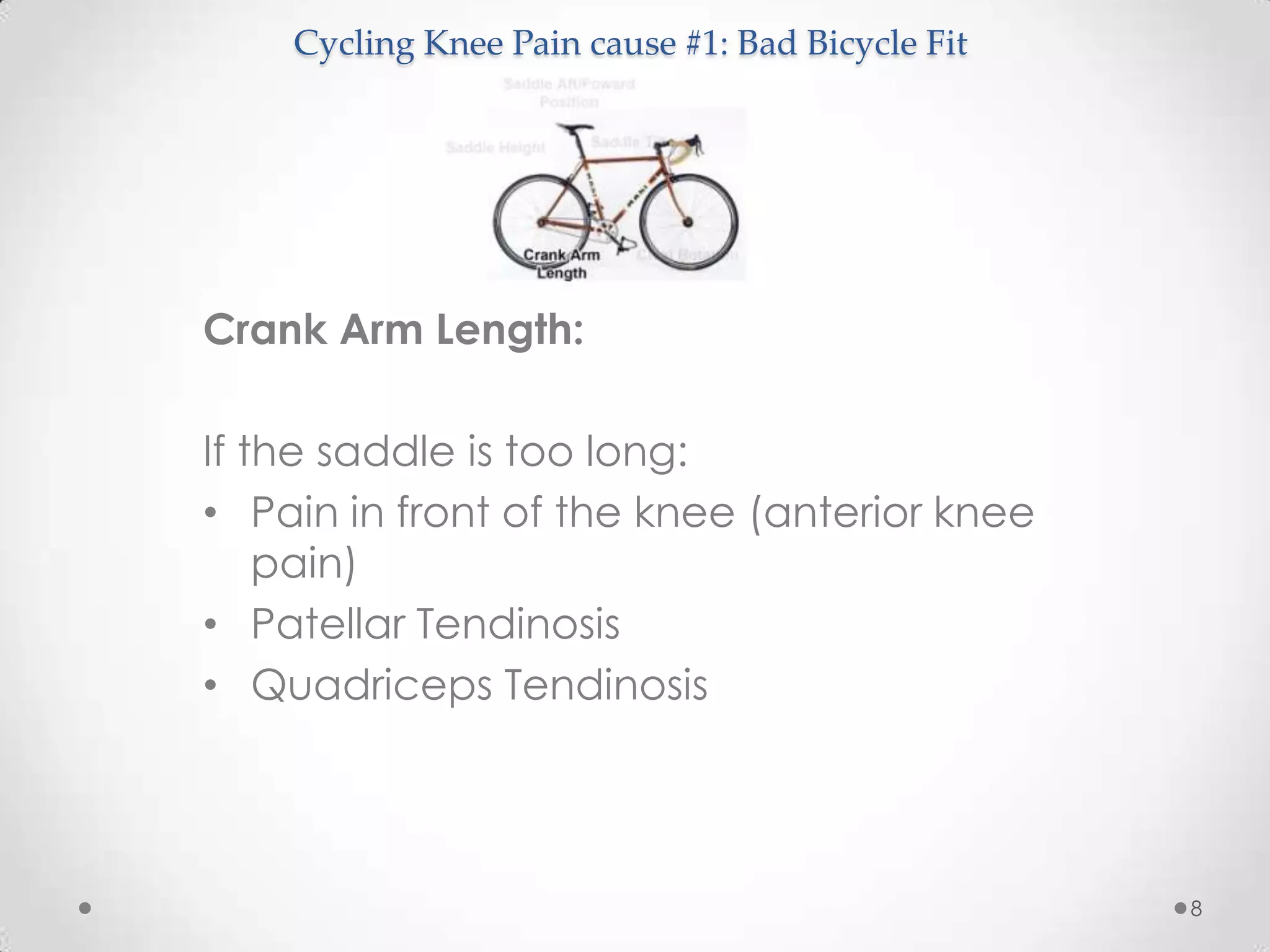 Cycling Knee Pain | PPTX