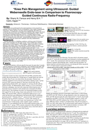 Knee Pain Management using Ultrasound- Guided Weberneedle Endo-laser in ...