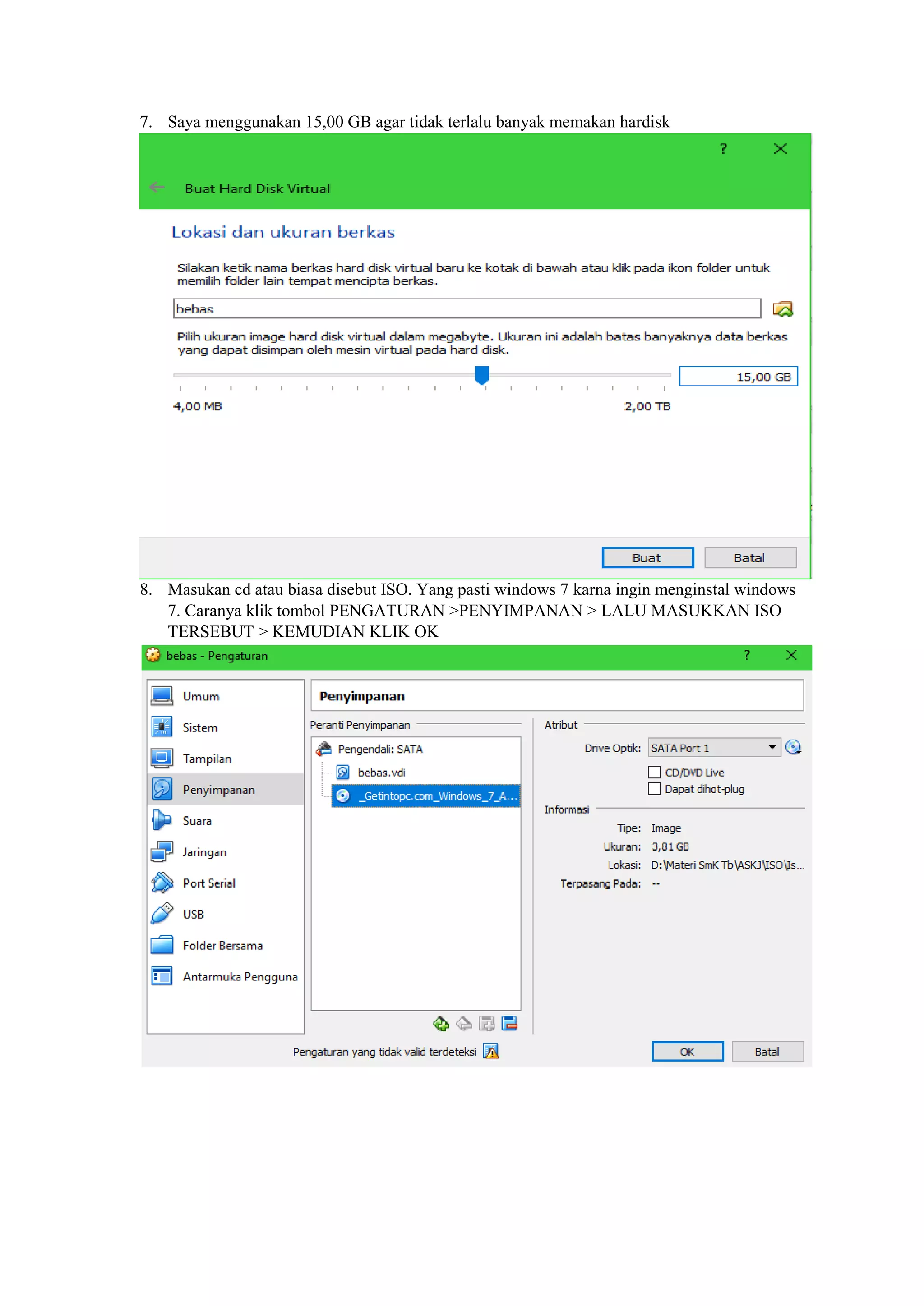 Modul instalasi windows 7 di virtual box | PDF