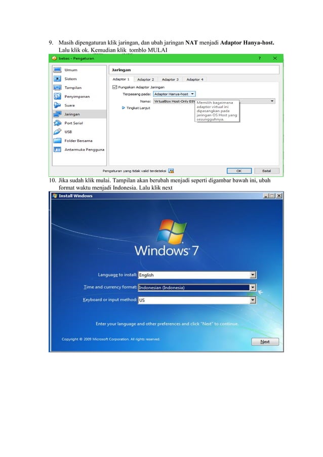 Modul instalasi windows 7 di virtual box | PDF