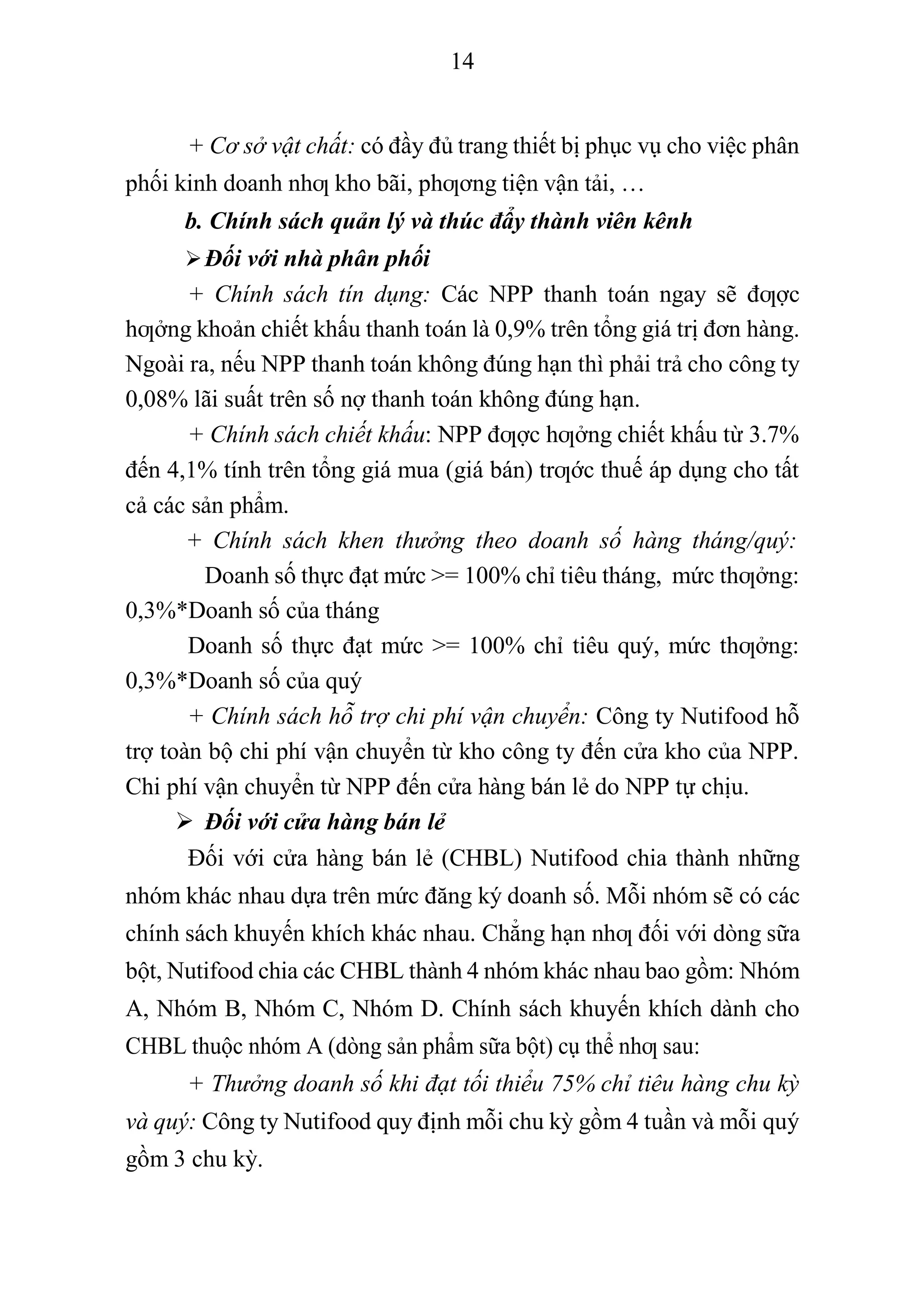 Quản trị kênh phân phối của Công ty cổ phần thực phẩm dinh dưỡng ...