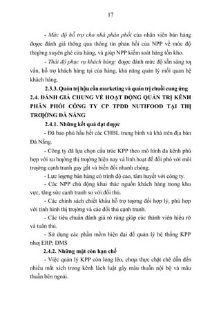 Quản trị kênh phân phối của Công ty cổ phần thực phẩm dinh dưỡng ...