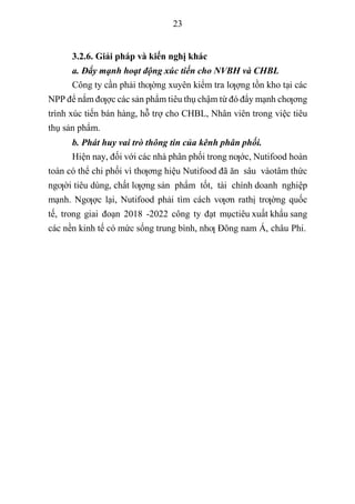 Quản trị kênh phân phối của Công ty cổ phần thực phẩm dinh dưỡng ...