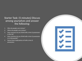 Knife Crime tutorial for education young learners | PPTX