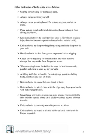 Knife handling english | PDF