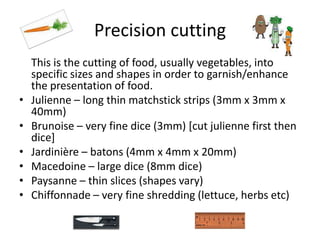 Knife skills cuts | PPTX