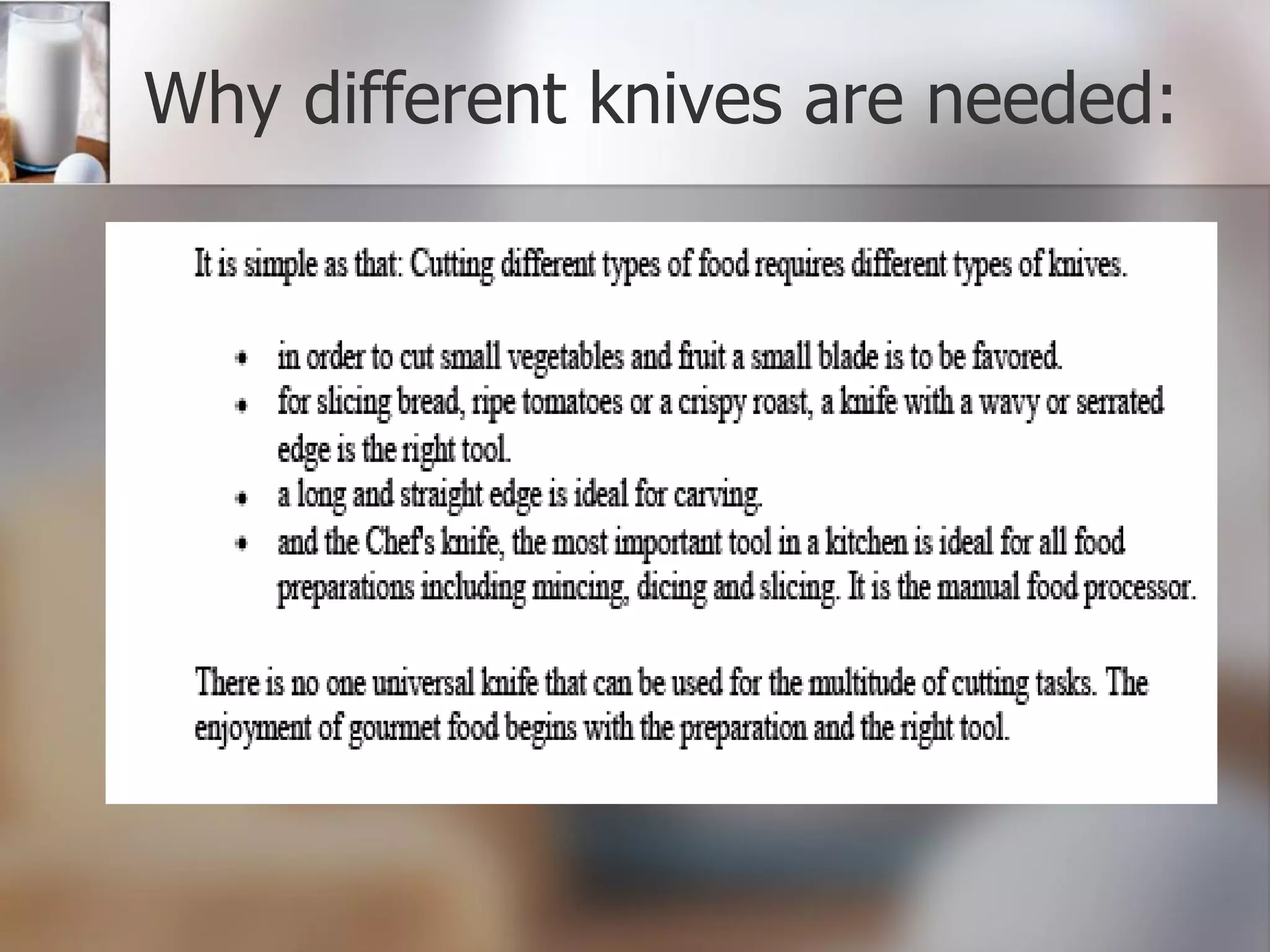 Knife skills powerpoint | PDF