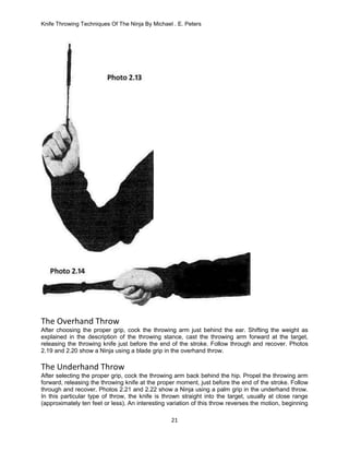 Knife throwing techniques of the ninja | PDF