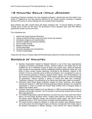 Knife throwing techniques of the ninja | PDF | Martial Arts | Sports