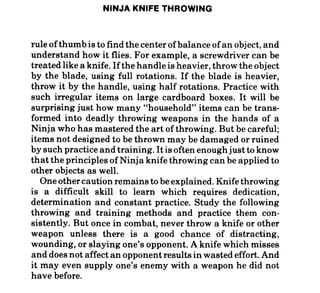 Knife throwing techniques_of_the_ninja | PDF