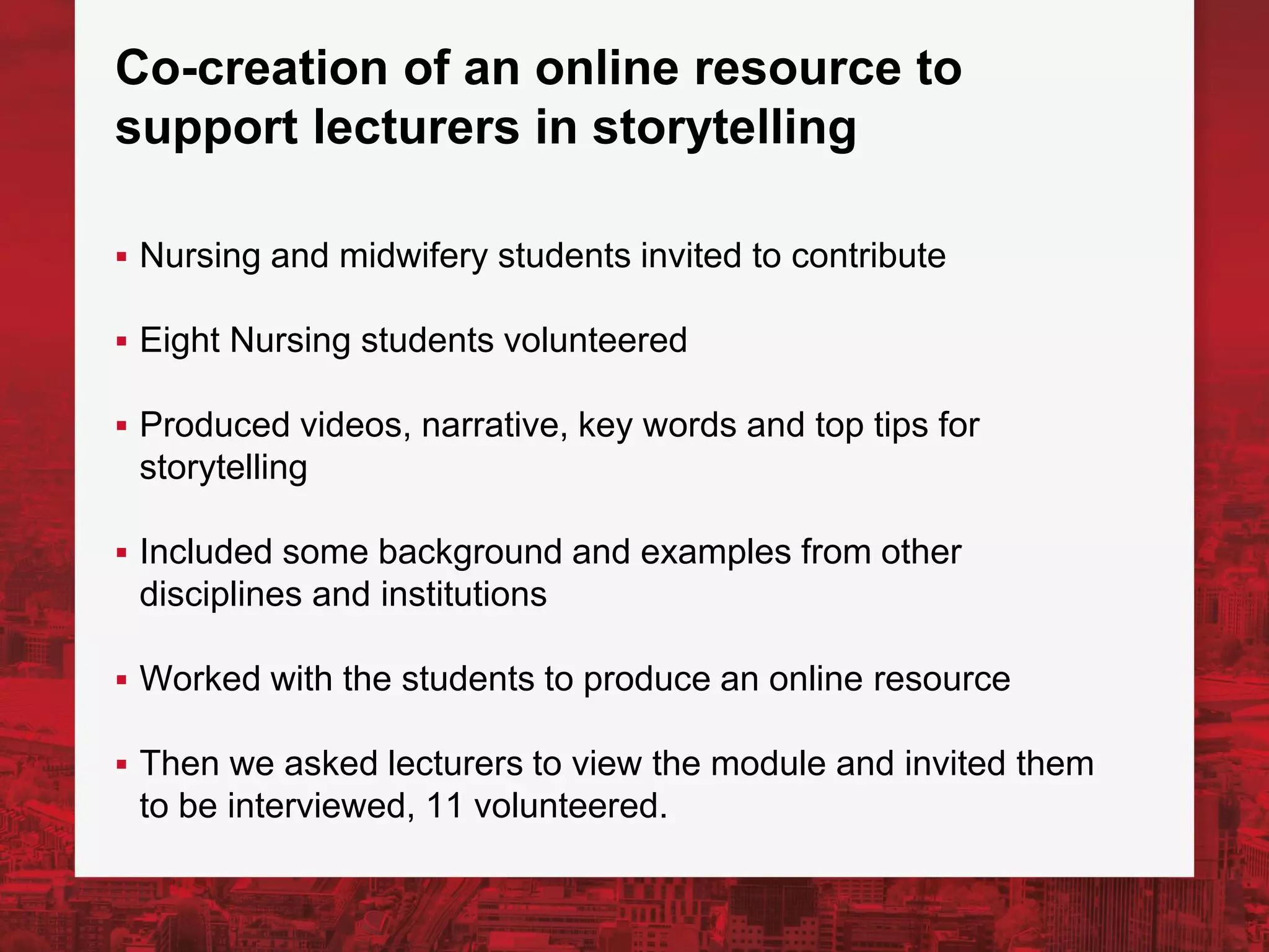 Using storytelling in learning and teaching | PDF