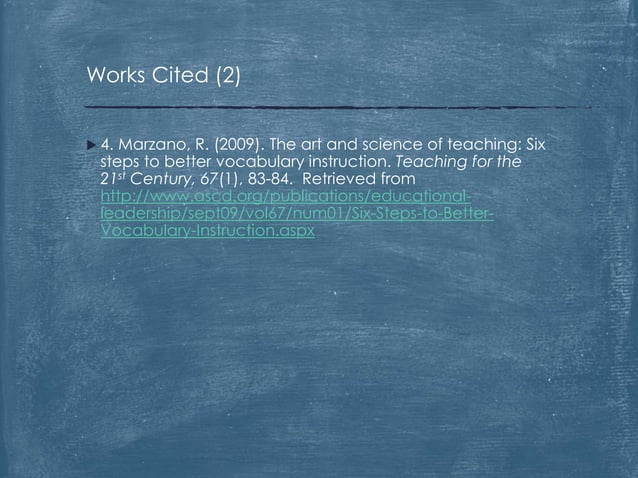 Marzano's 6 Steps for Building Academic Vocabulary | PPTX