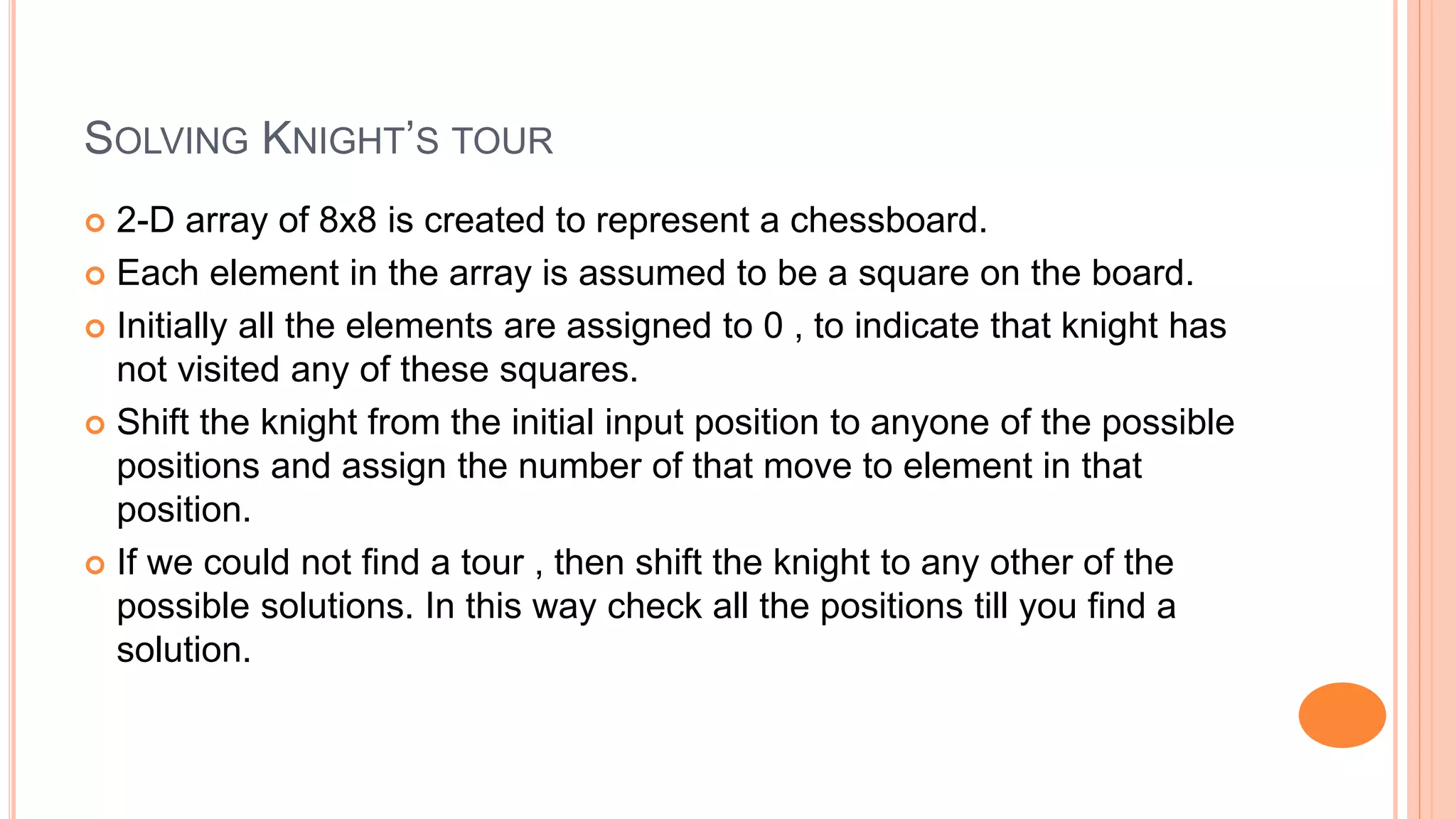 Knights tour | PPTX