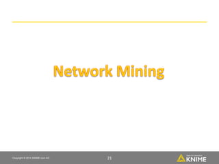 Knime customer intelligence on social media: Text Analytics vs. Network Mining | PPT