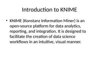 KNIME_Overview_Presentation data mining tools | PPTX