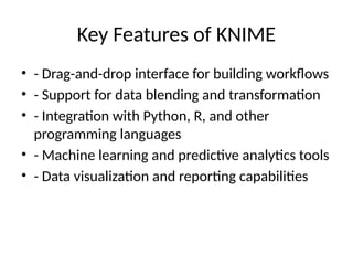 KNIME_Overview_Presentation data mining tools | PPTX