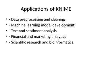 KNIME_Overview_Presentation data mining tools | PPTX
