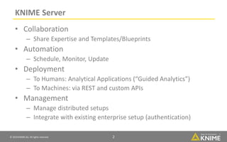 Sharing and Deploying Data Science with KNIME Server | PDF