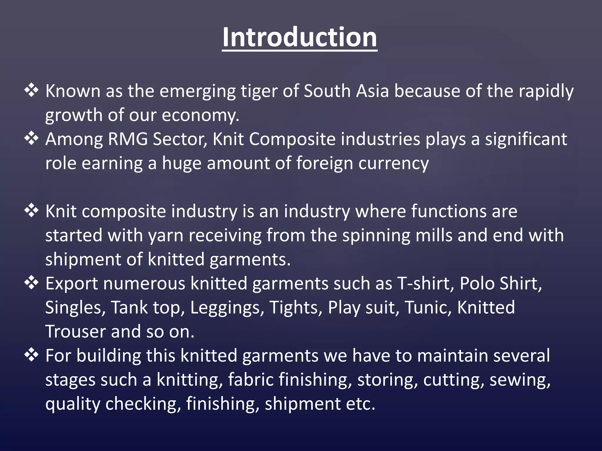 Overview on Knit composite garments Factory in Bangladesh | PPTX