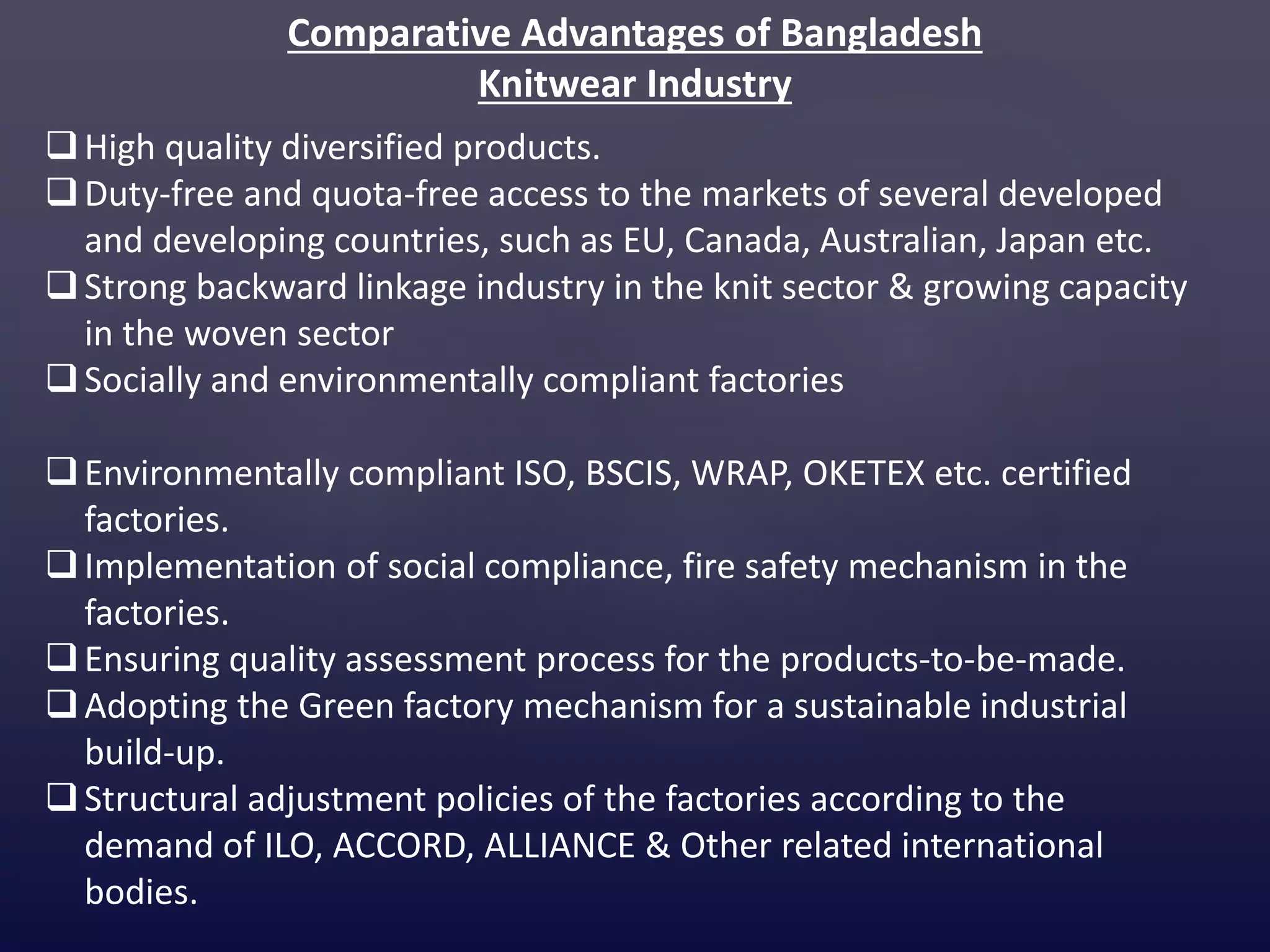 Overview on Knit composite garments Factory in Bangladesh | PPTX