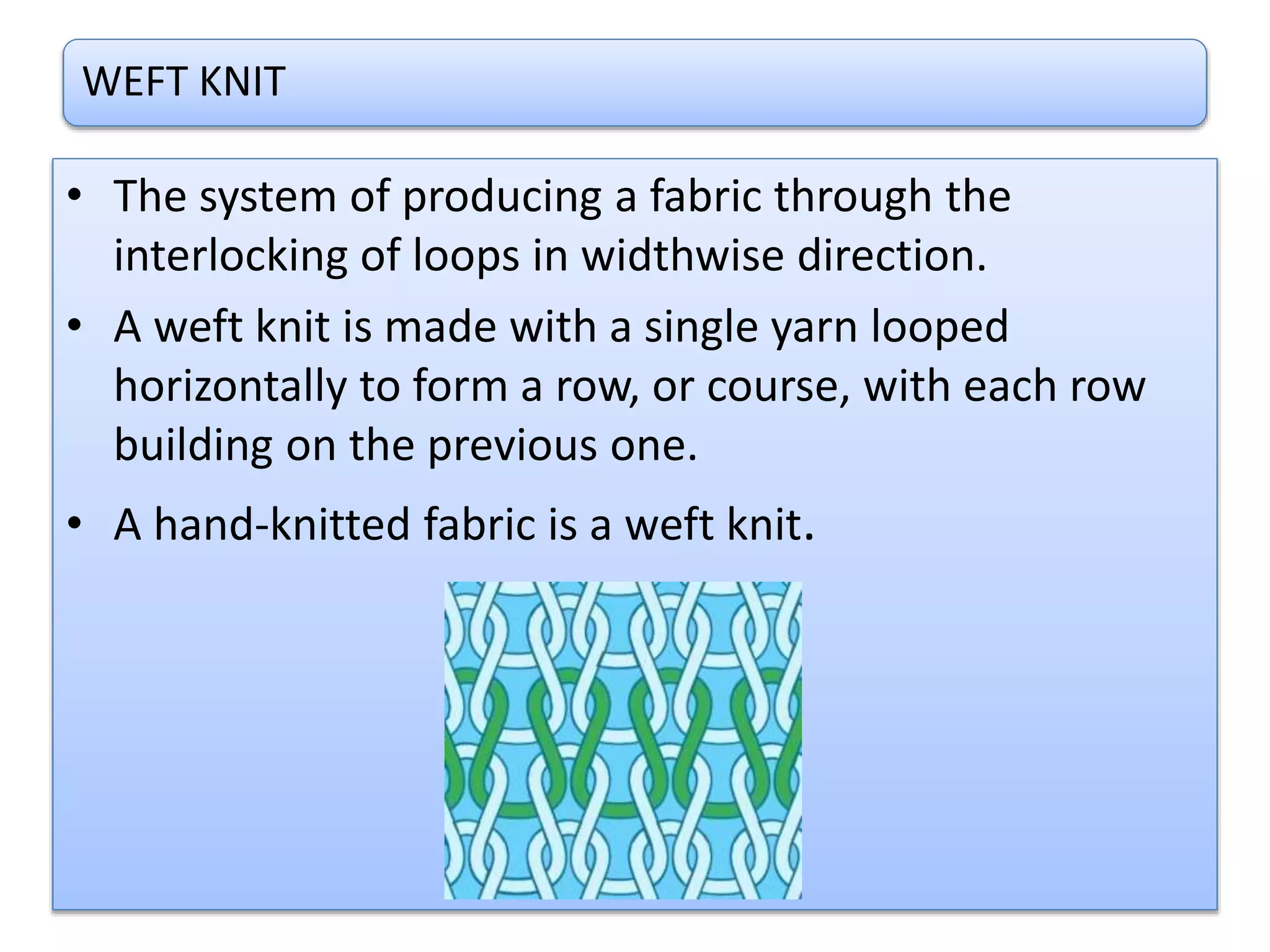 Knit febric classification | PPTX