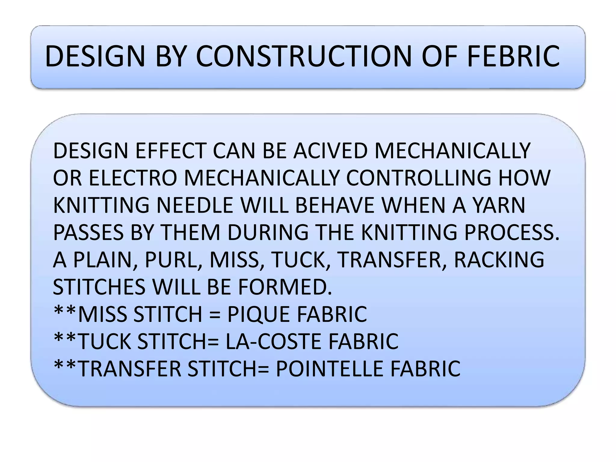 Knit febric classification | PPTX